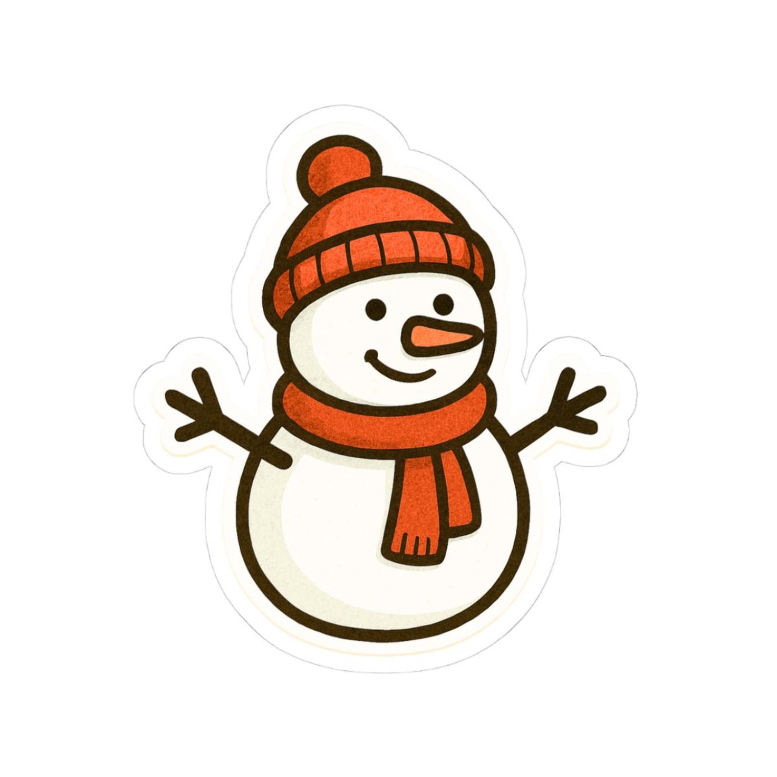 Snowman Sticker - Winter Stickers, Holiday Gifts, Happy Snowman, Laptop ...