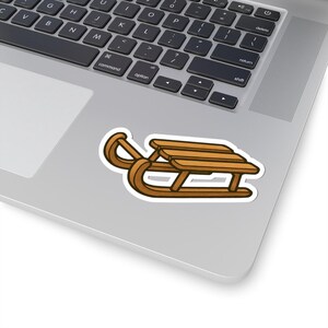 Winter Sleigh Sled Sticker for Snowy Days, Winter Theme, Laptop ...