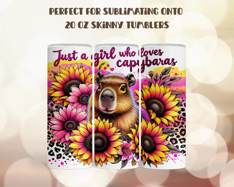 Capybara Png, Capybara Tumbler, 20oz Tumbler Wrap, Skinny Tumbler ...