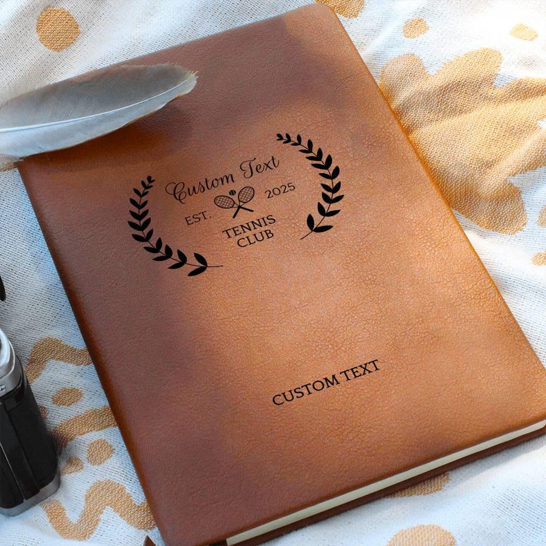 Personalized Tennis Team Journal, Custom Tennis Club Notebook Gifts ...