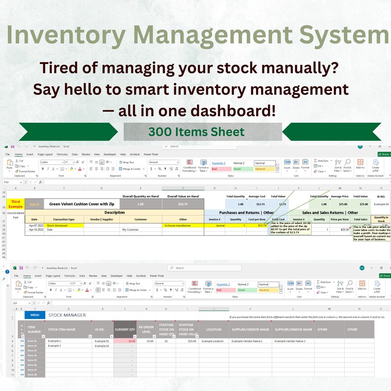Excel Inventory Management Template | Small Business Stock Tracker ...