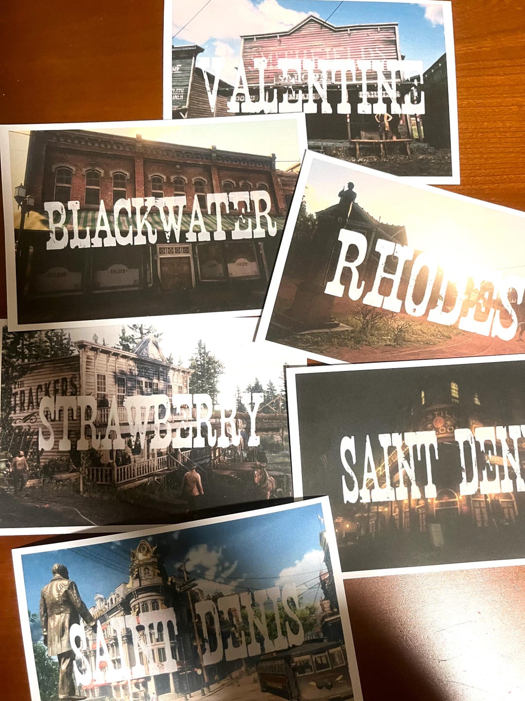 Western Inspired Town Greeting Cards - Etsy