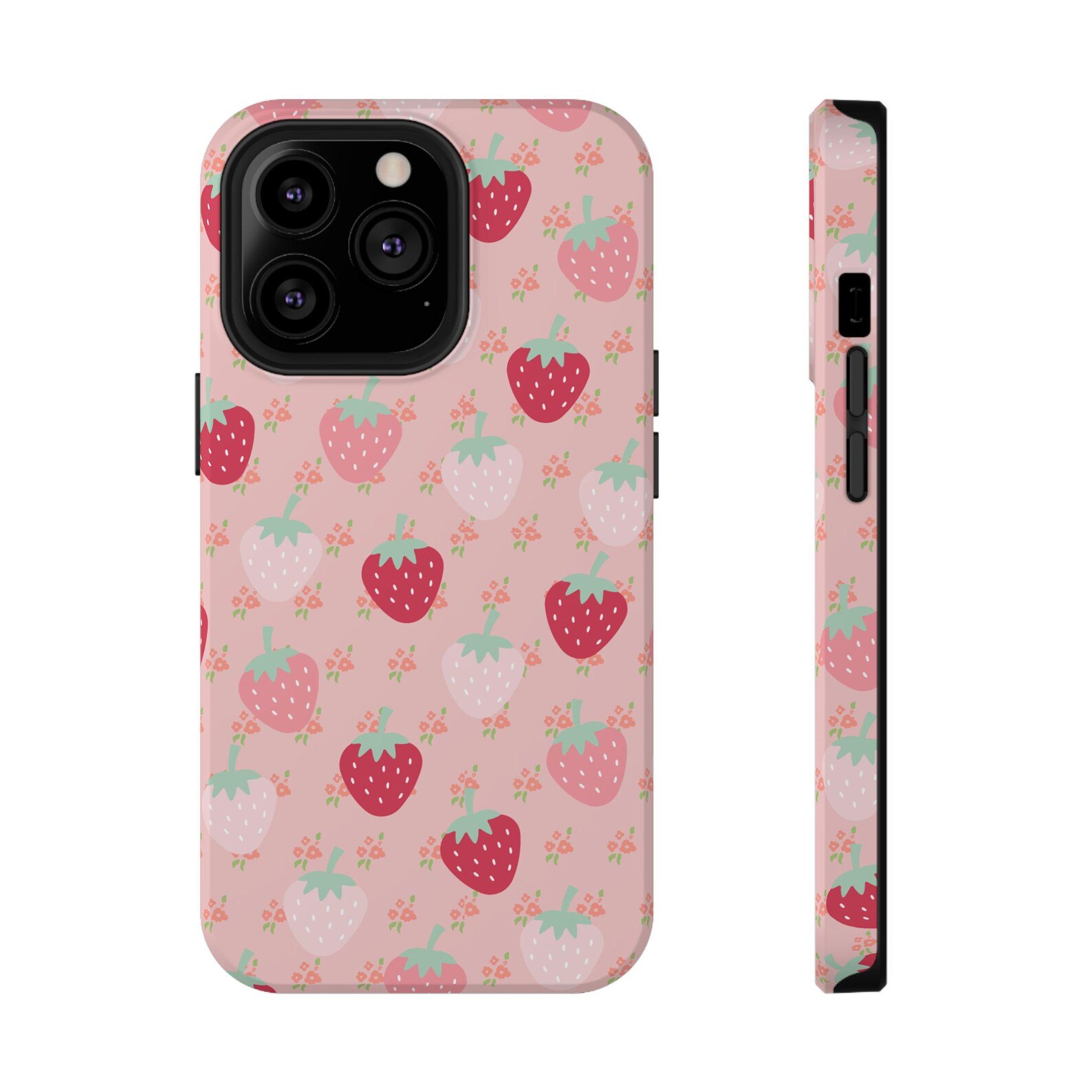 Strawberry iPhone Case, Light Pink Aesthetic, Summer Coquette Dreamy ...