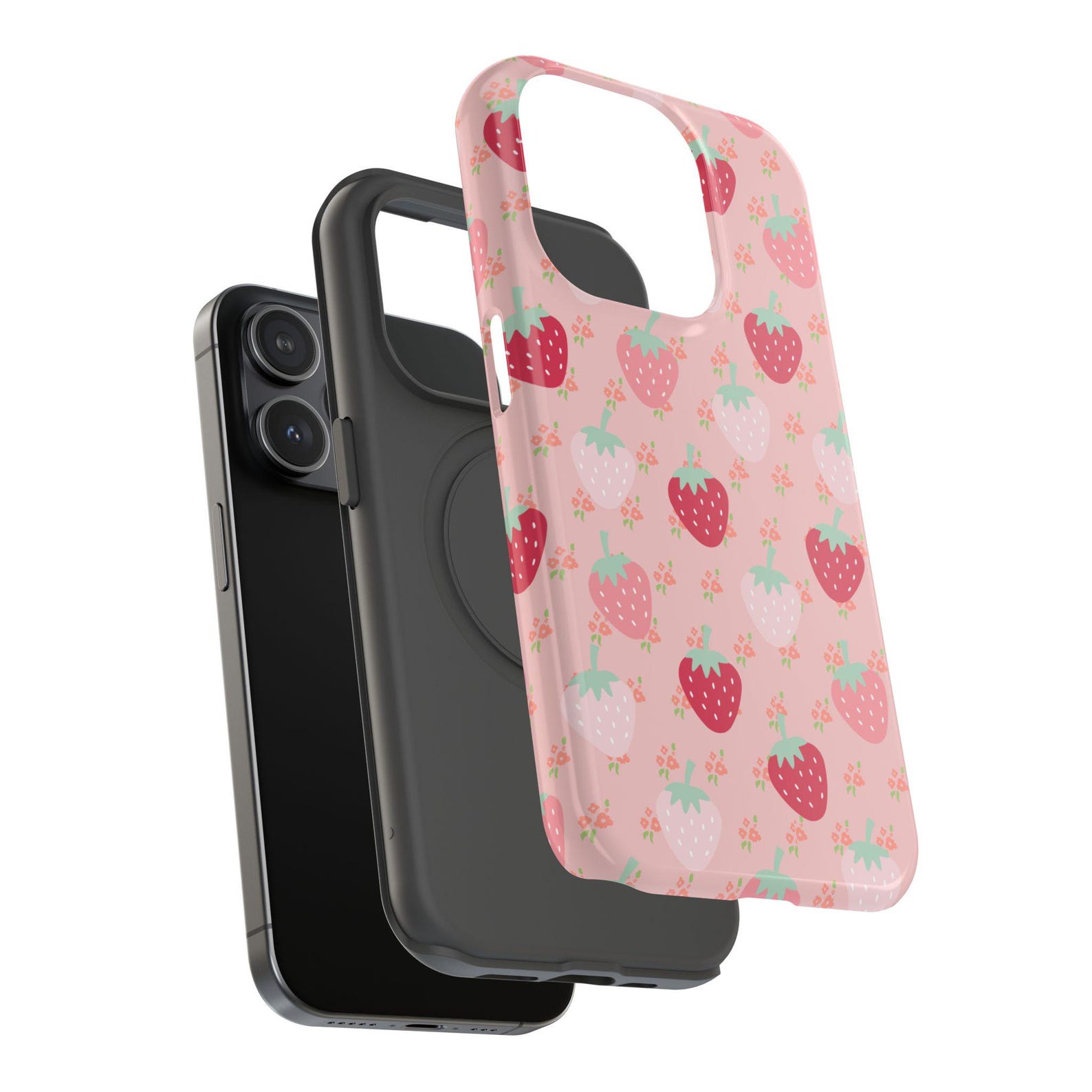 Strawberry iPhone Case, Light Pink Aesthetic, Summer Coquette Dreamy ...