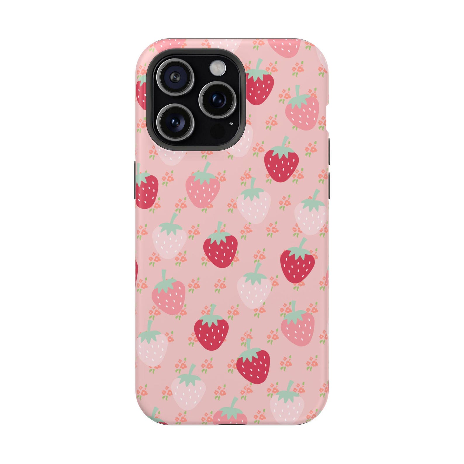 Strawberry iPhone Case, Light Pink Aesthetic, Summer Coquette Dreamy ...
