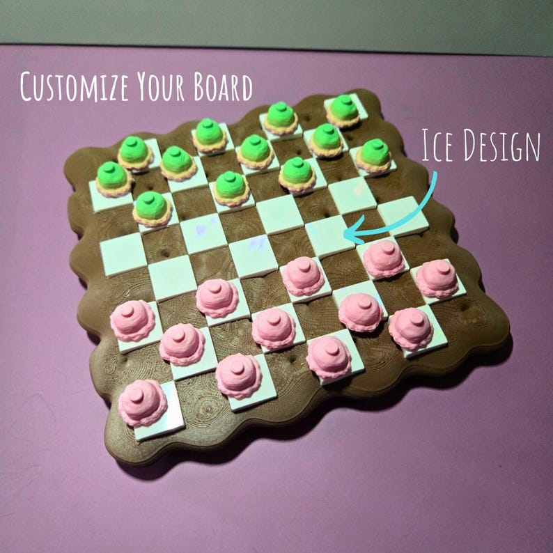 Ice Cream Checkers | 3D Printed Game | IHOP Game | Waffle House Game ...