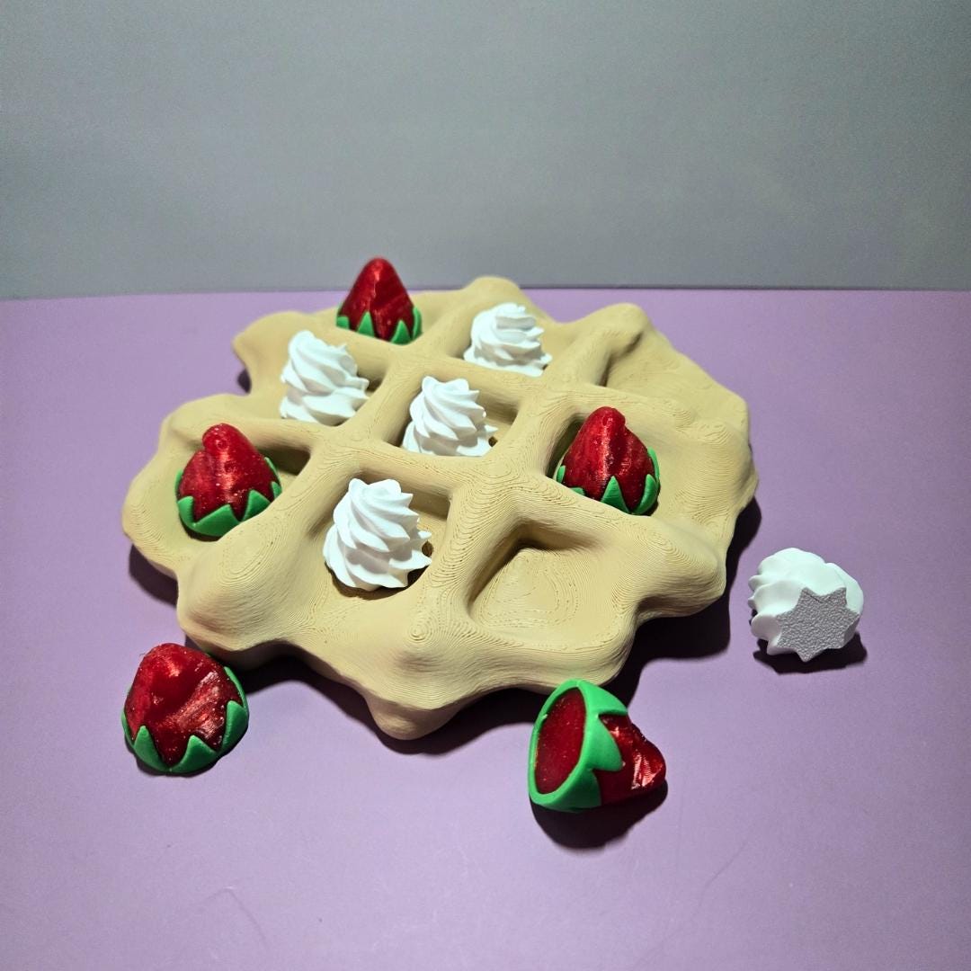 Tic Tac Toe Breakfast Waffle | 3D Printed Game | IHOP Game | Waffle ...