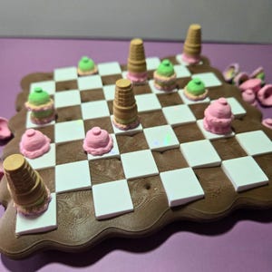 Ice Cream Checkers | 3D Printed Game | IHOP Game | Waffle House Game ...