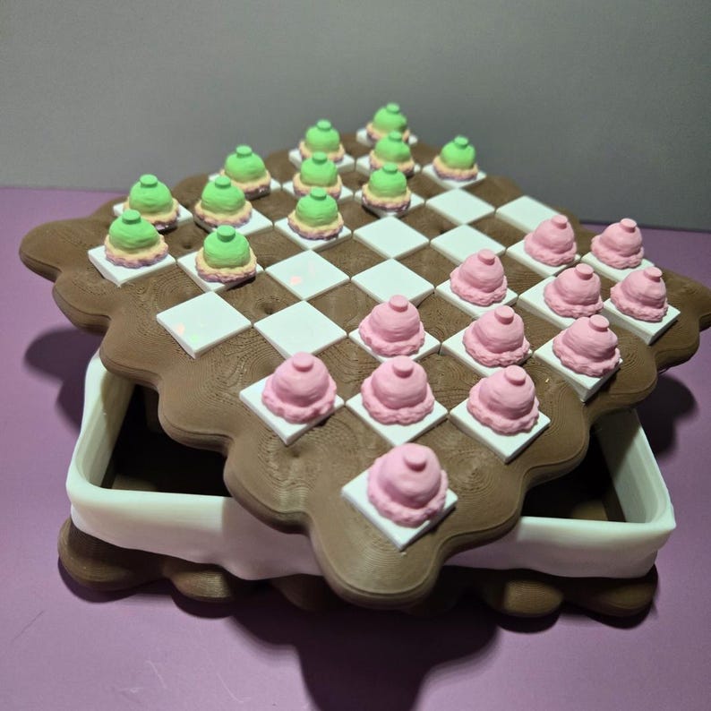 Ice Cream Checkers | 3D Printed Game | IHOP Game | Waffle House Game ...