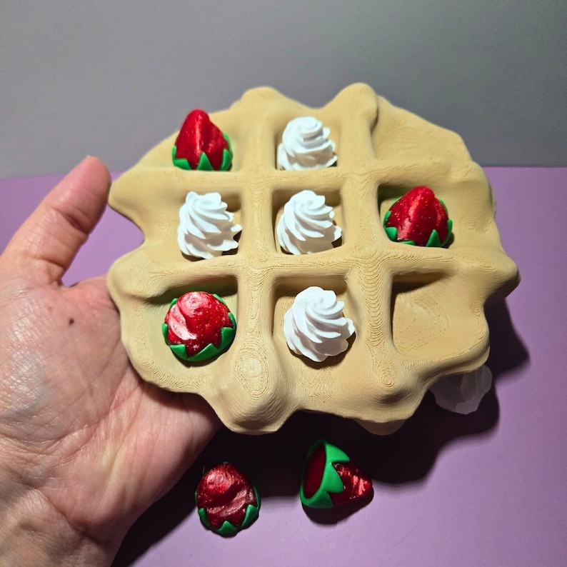 Tic Tac Toe Breakfast Waffle | 3D Printed Game | IHOP Game | Waffle ...
