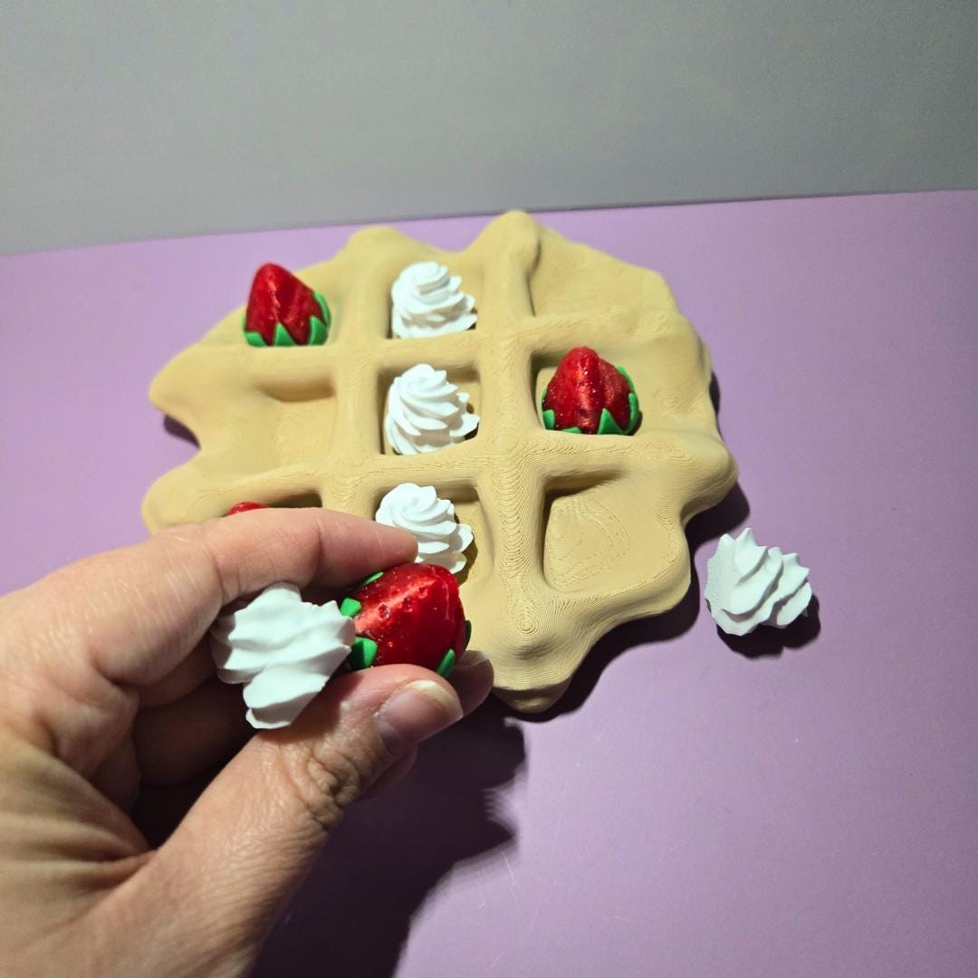 Tic Tac Toe Breakfast Waffle | 3D Printed Game | IHOP Game | Waffle ...