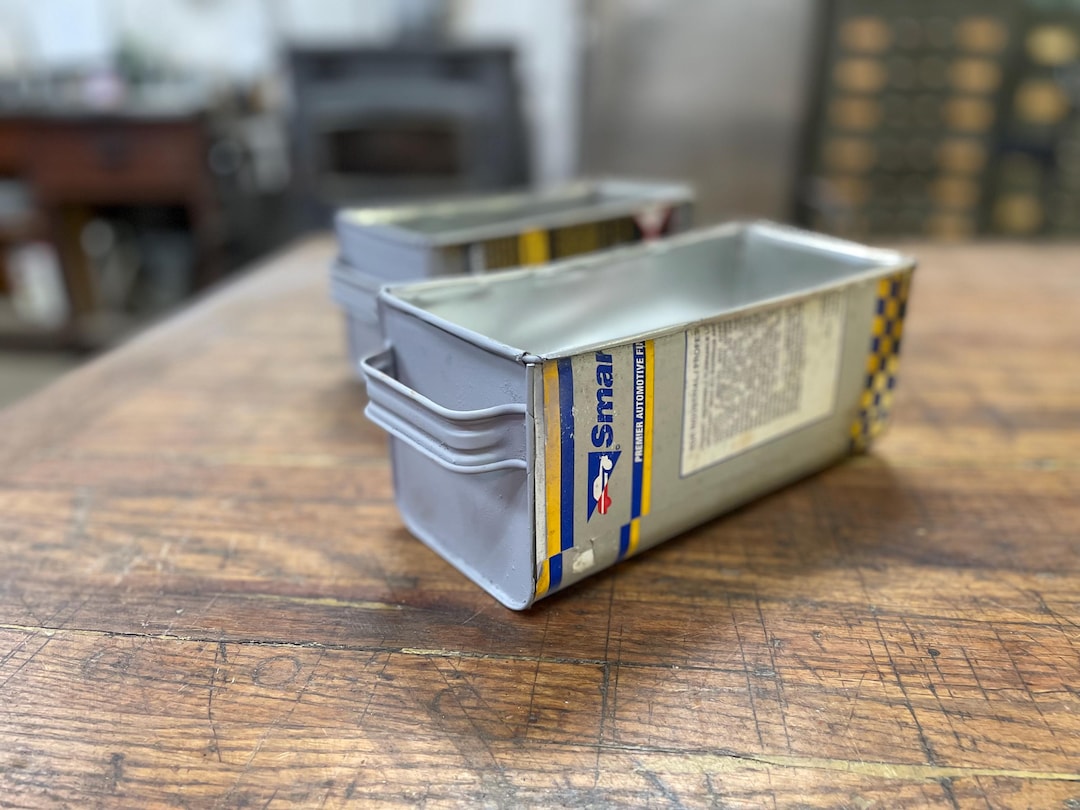 Upcycled Vintage Oil Can Storage Bins - Industrial Decor / Workshop ...