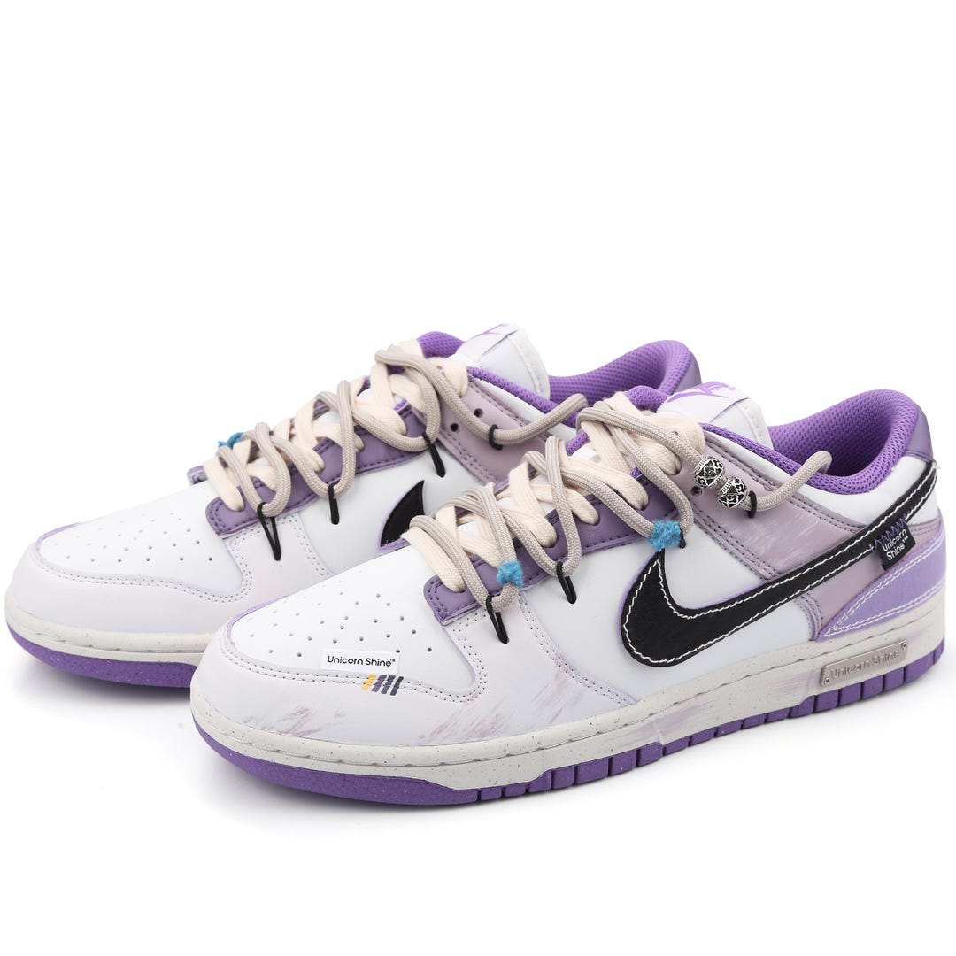 Hand-painted Nike Dunk – Exotic Aesthetic, Romantic Color Blocking ...