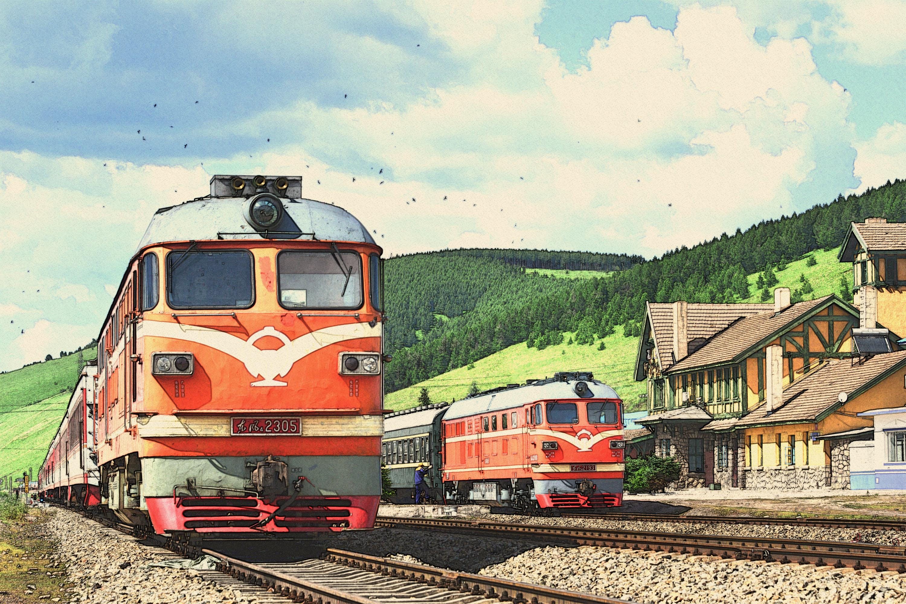 Artistic Train Photo Print, Railroad Digital Download, Industrial Wall ...