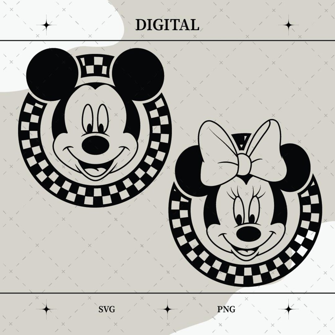 Checkered Mouse Svg Png Mouse Head Clipart Instant Download File - Etsy
