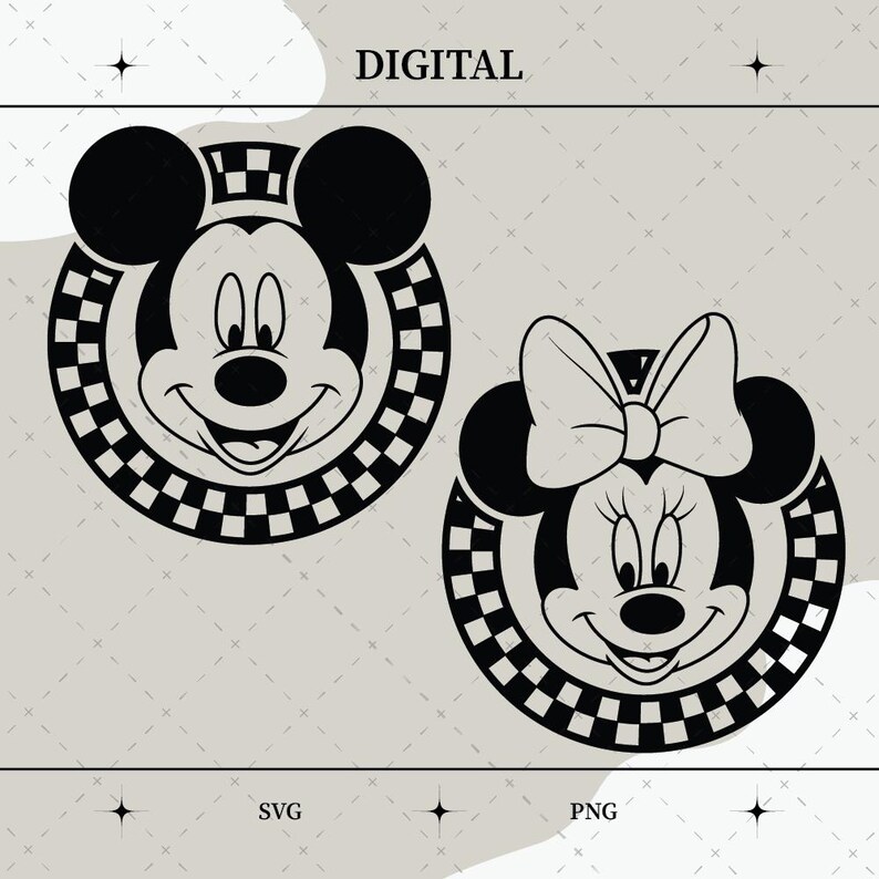 Checkered Mouse Svg Png Mouse Head Clipart Instant Download File - Etsy