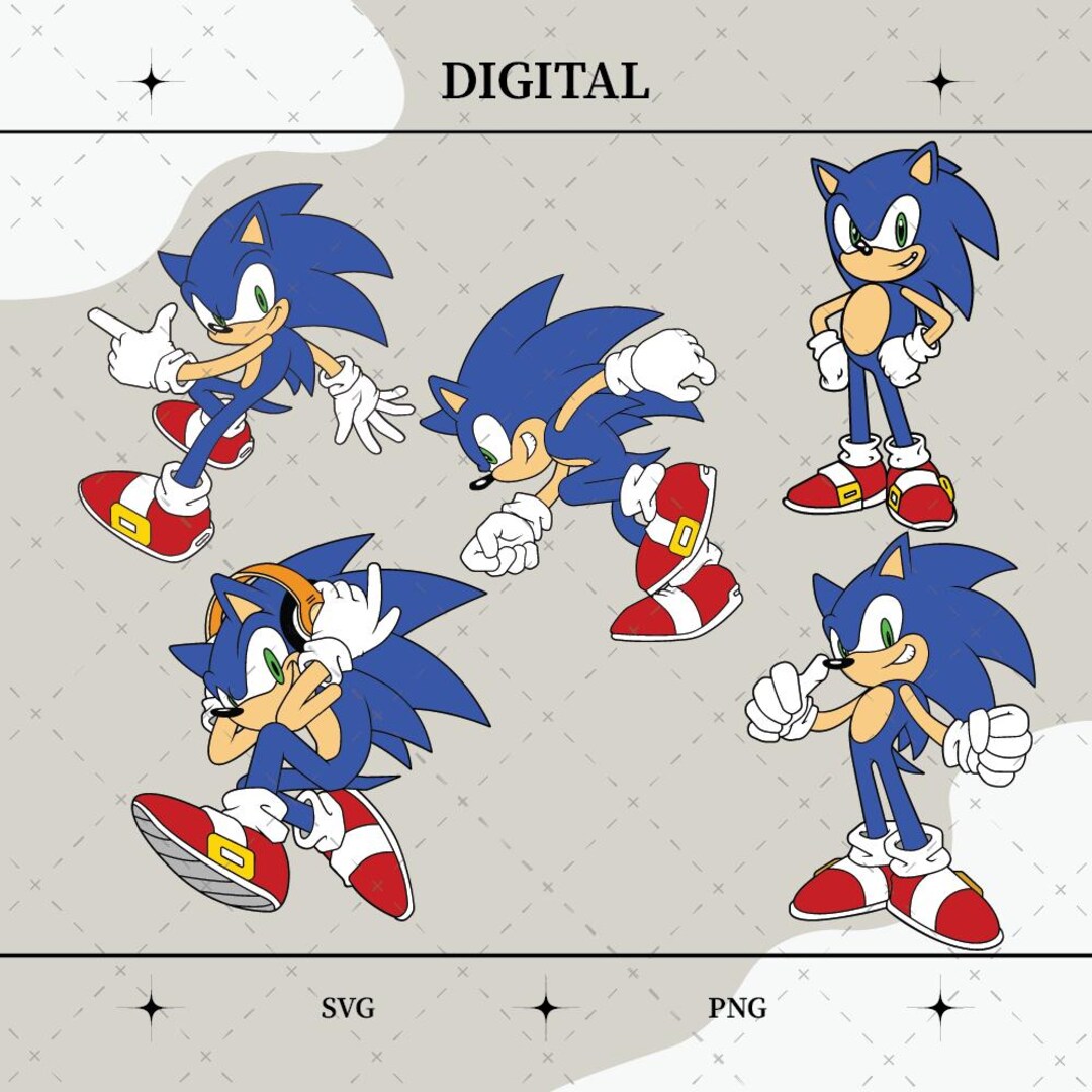 Sonic Svg the Hedgehog Svg Png - Etsy