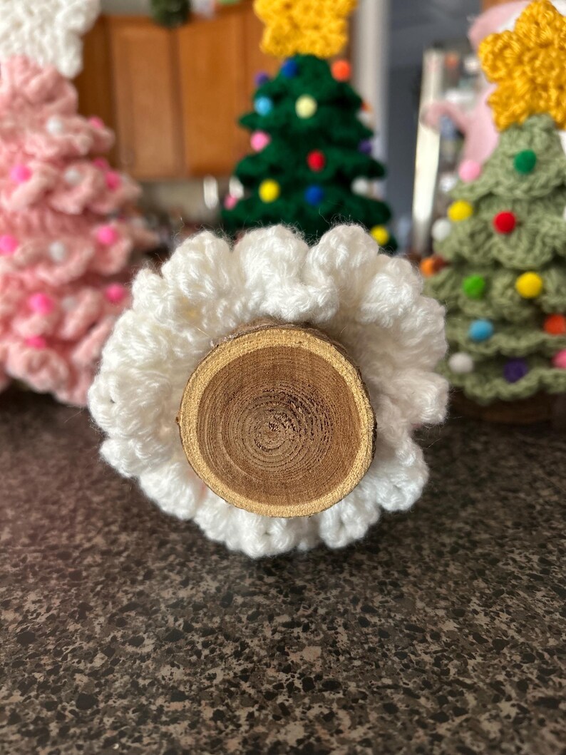 Crochet Christmas Tree With Pom Poms | Handmade Holiday Decor | Rustic ...