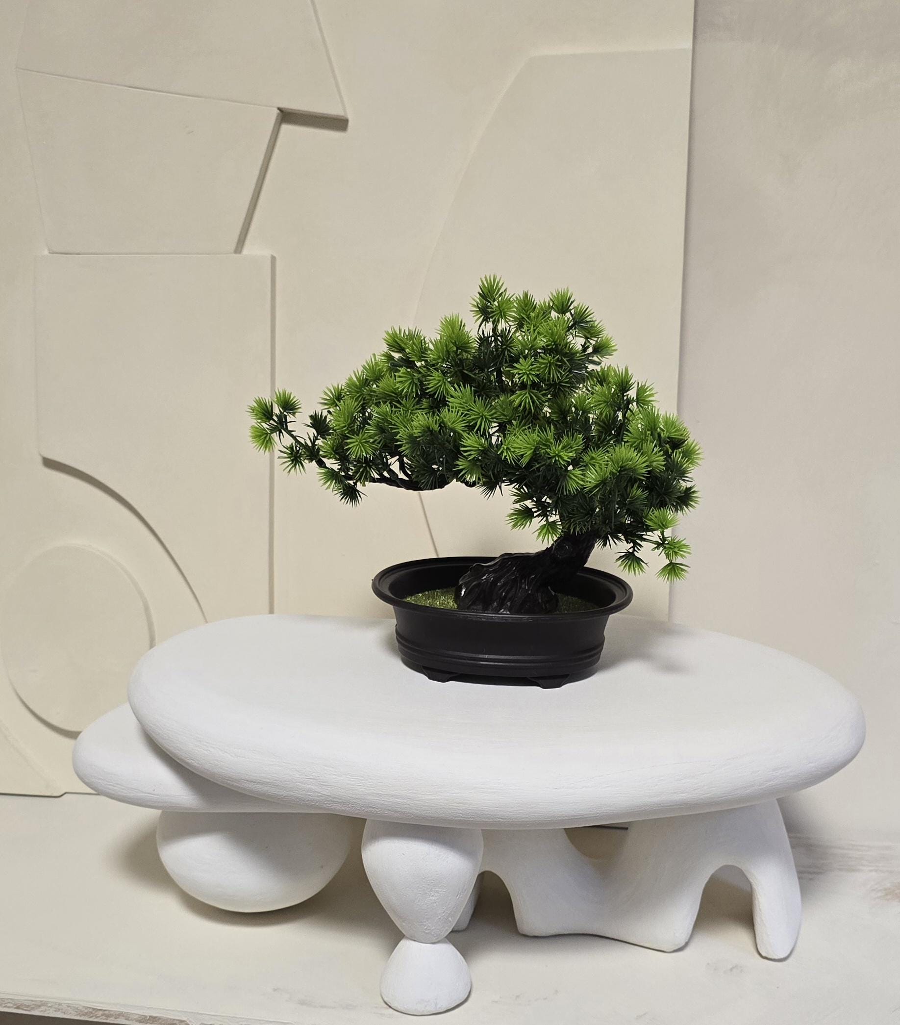 Wabi Sabi Bonsai Stand- Organic Sculptural Microcement Table-handmade Minimalist - Etsy