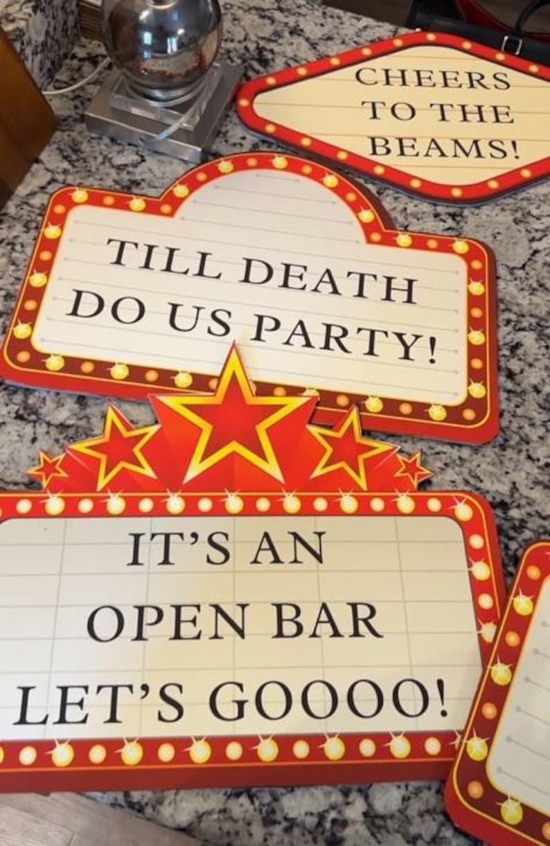 Bottle Service Signs - Wedding or Event - Etsy