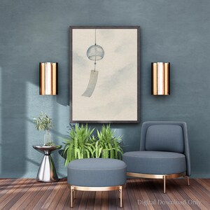 Japanese Furin Wind Chime Art – Minimalist Zen Wall Print - Etsy