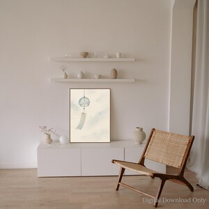Japanese Furin Wind Chime Art – Minimalist Zen Wall Print - Etsy