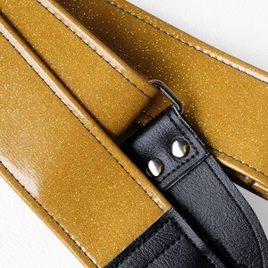 Gold Sparkle Guitar Strap Metal Flake Vintage Style - Etsy