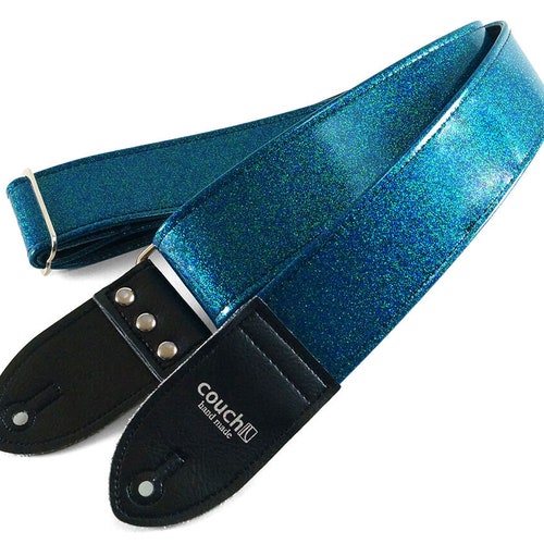 Blue Sparkle Metal Flake Vintage Style Guitar Strap 60s Biker - Etsy