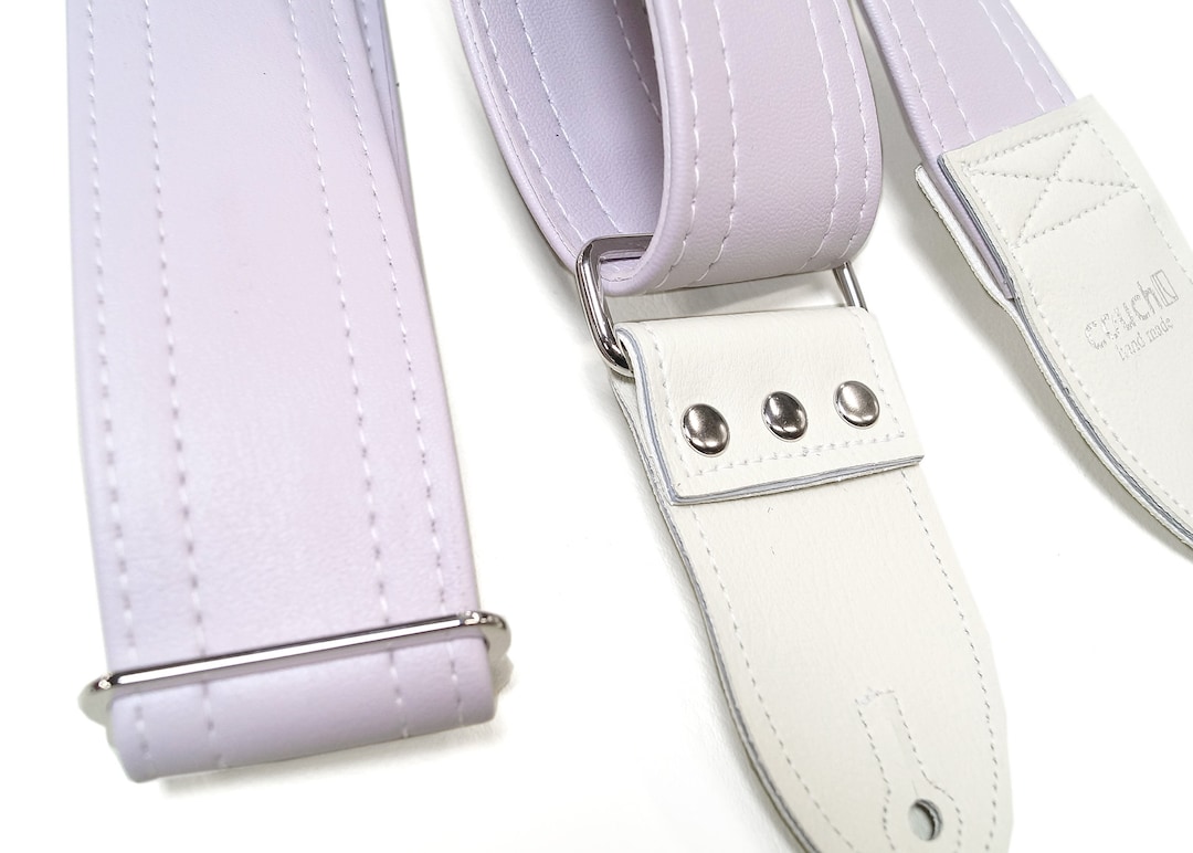 Light Lilac Vintage Guitar Strap- Made of Recycled Upcycled Ultra ...