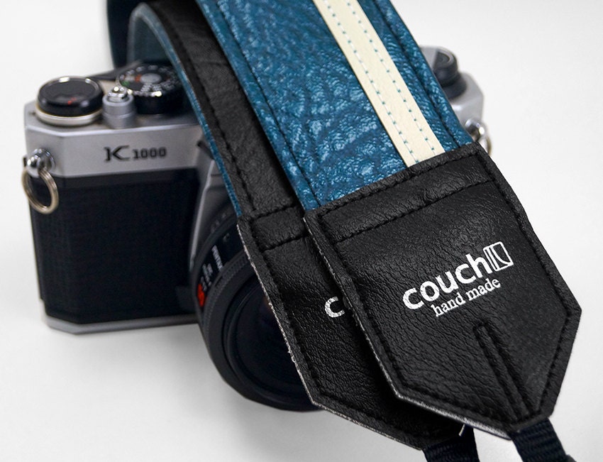 Vintage Blue Racing Stripe Camera Strap 1970's Car Vinyl - Etsy
