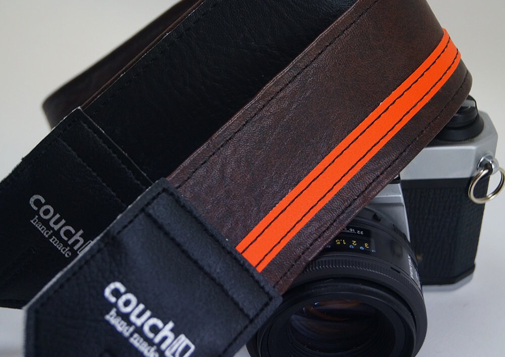 Brown and Orange Racer X Camera Strap - Etsy