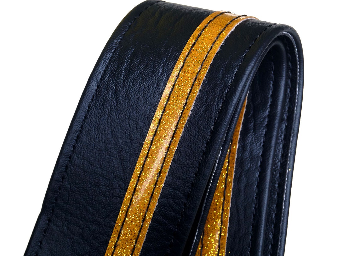 60s Gold Sparkle Racing Stripe Camera Strap Gold and Black - Etsy