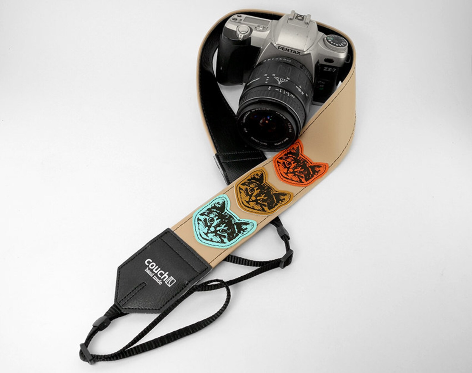 Multi Color Cat Camera Strap - Vinyl - Mr. Whiskers Approved - Etsy