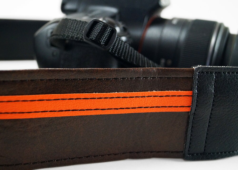 Brown and Orange Racer X Camera Strap - Etsy