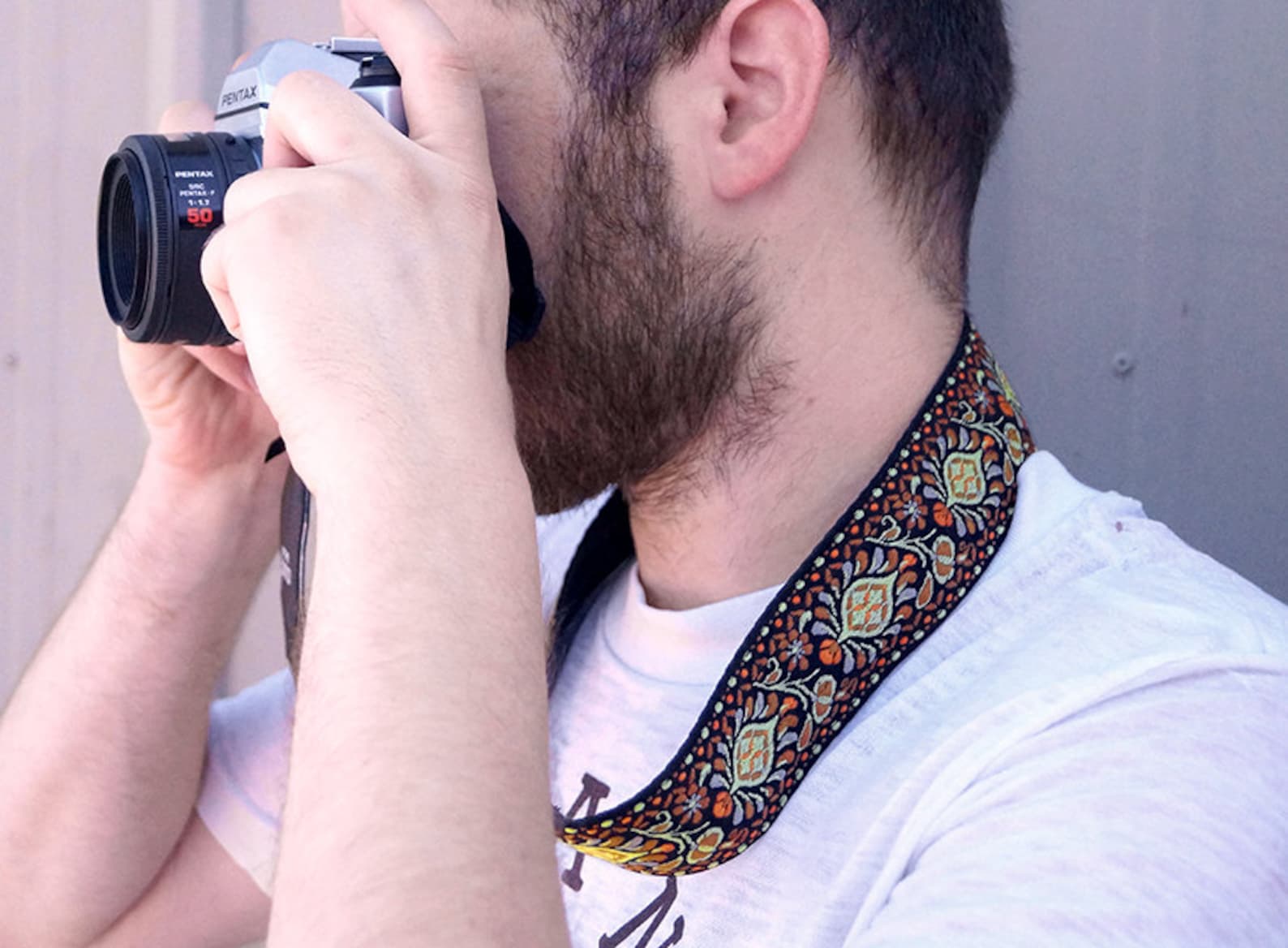 Boho Camera Strap- Psychedelic Sunset Hendricks Hippie Weave, Jacquard ...