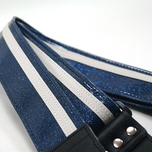 Blue Sparkle Racing Stripe Guitar Strap 60s Style Built to Rock - Etsy