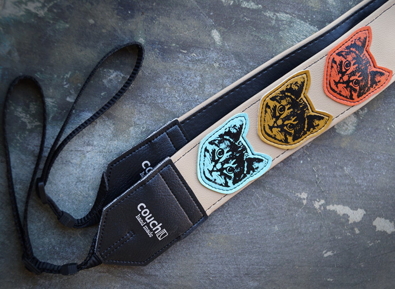 Multi Color Cat Camera Strap - Vinyl - Mr. Whiskers Approved - Etsy
