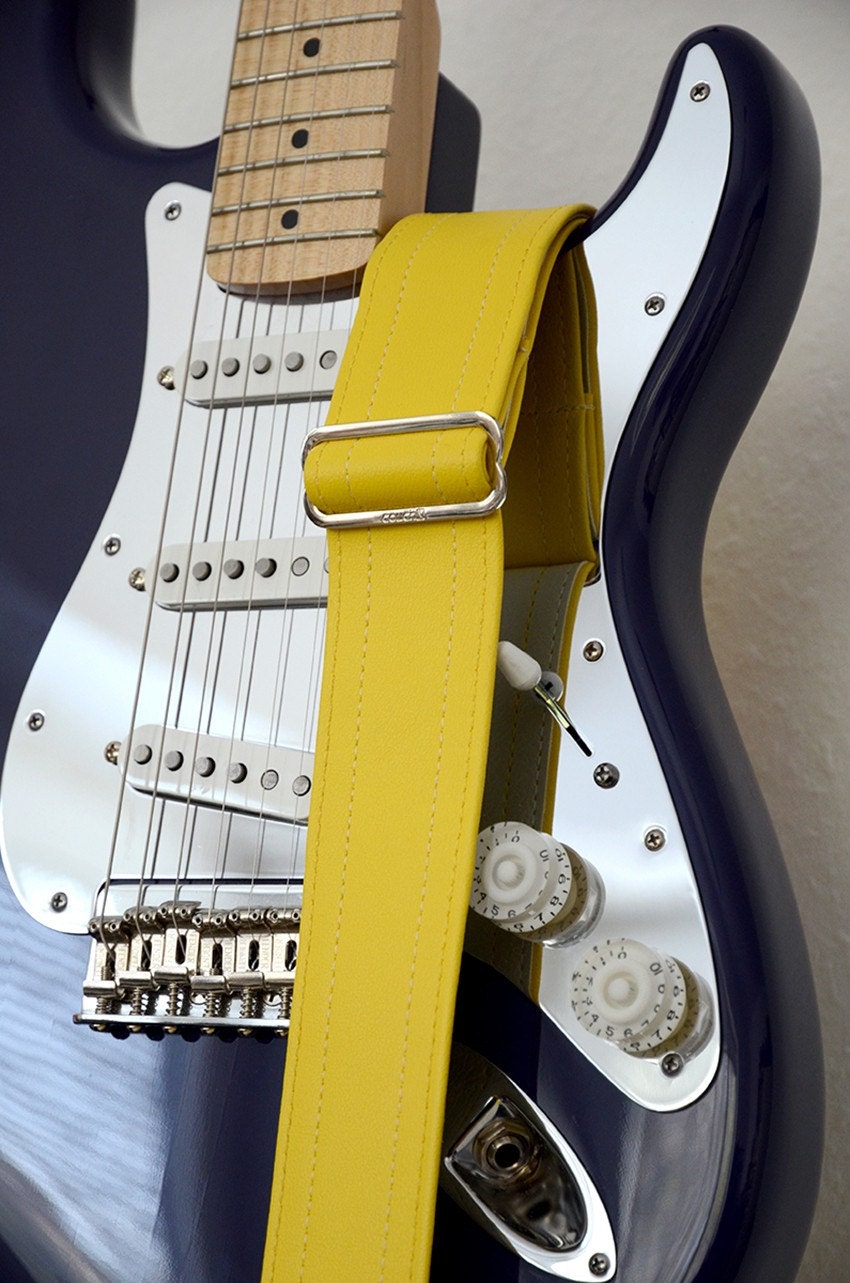 Runway Yellow Luggage Guitar Strap - Vegan - Etsy