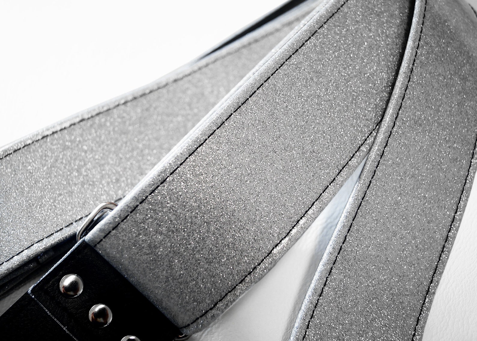 Silver Sparkle Guitar Strap Metal Flake Vintage Biker Style - Etsy