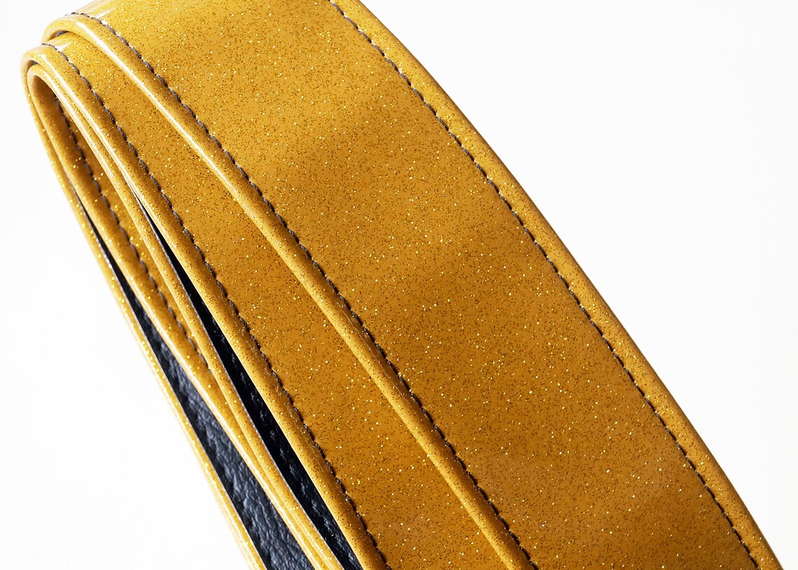 Gold Sparkle Guitar Strap Metal Flake Vintage Style - Etsy