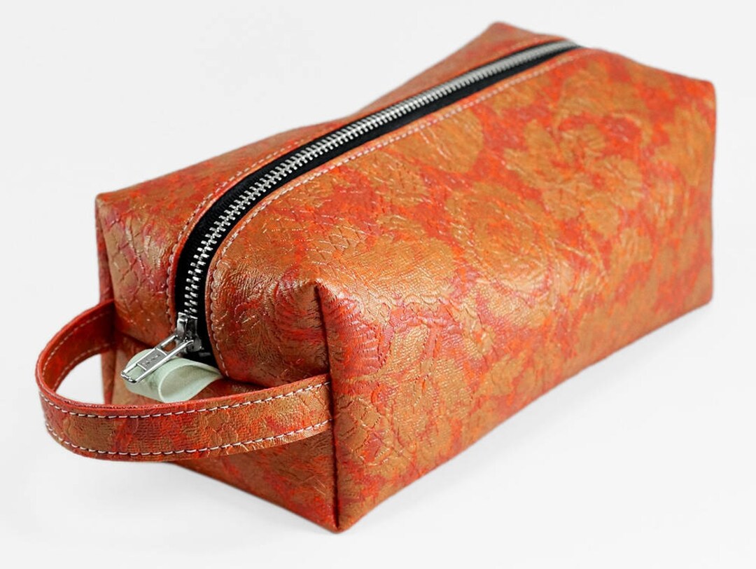 1965 Orange Floral Vintage Womens Cosmetics Bag - Etsy