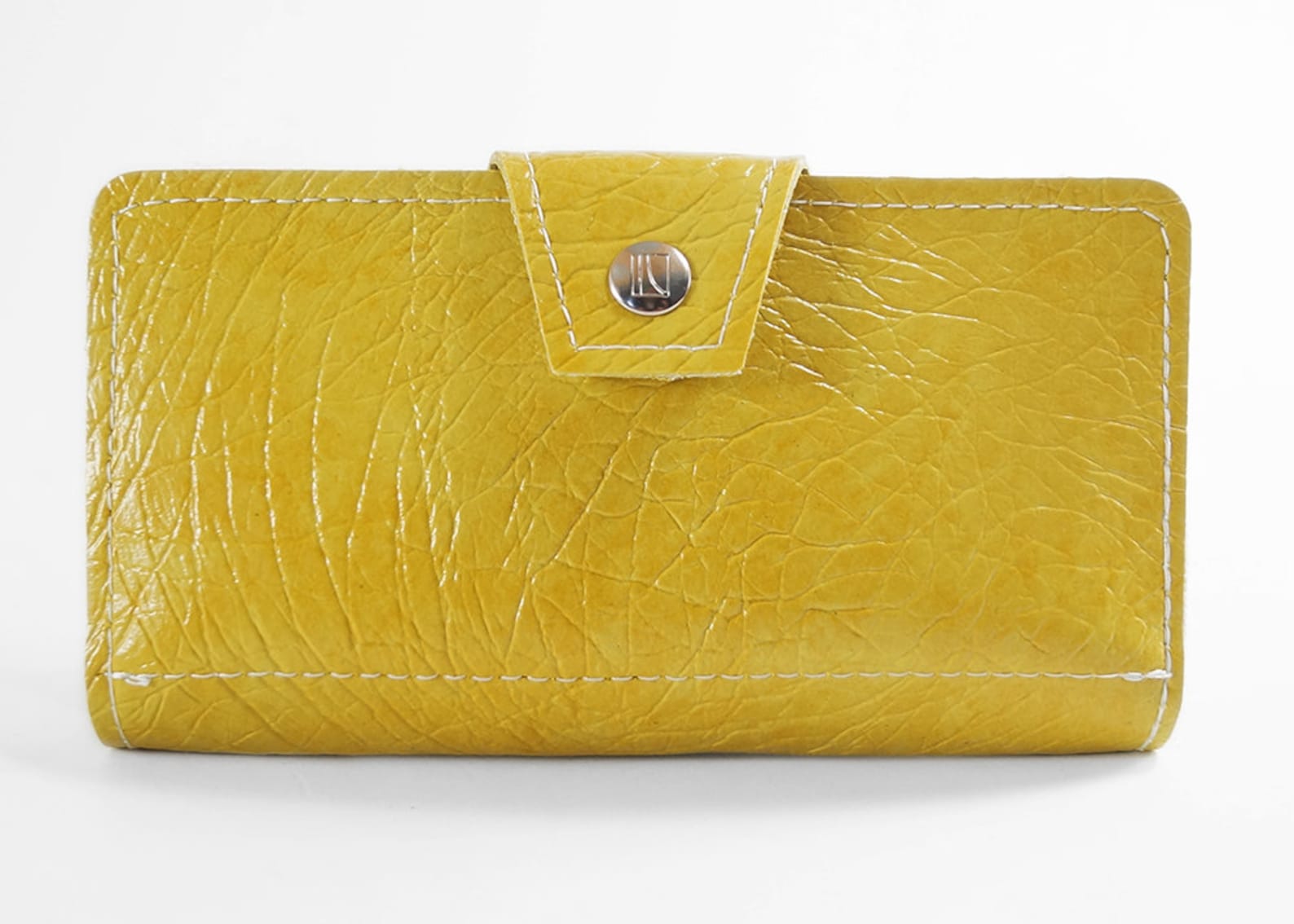 Vintage Texture Mustard Womens Wallet, Hand Made of Vintage 1970's ...