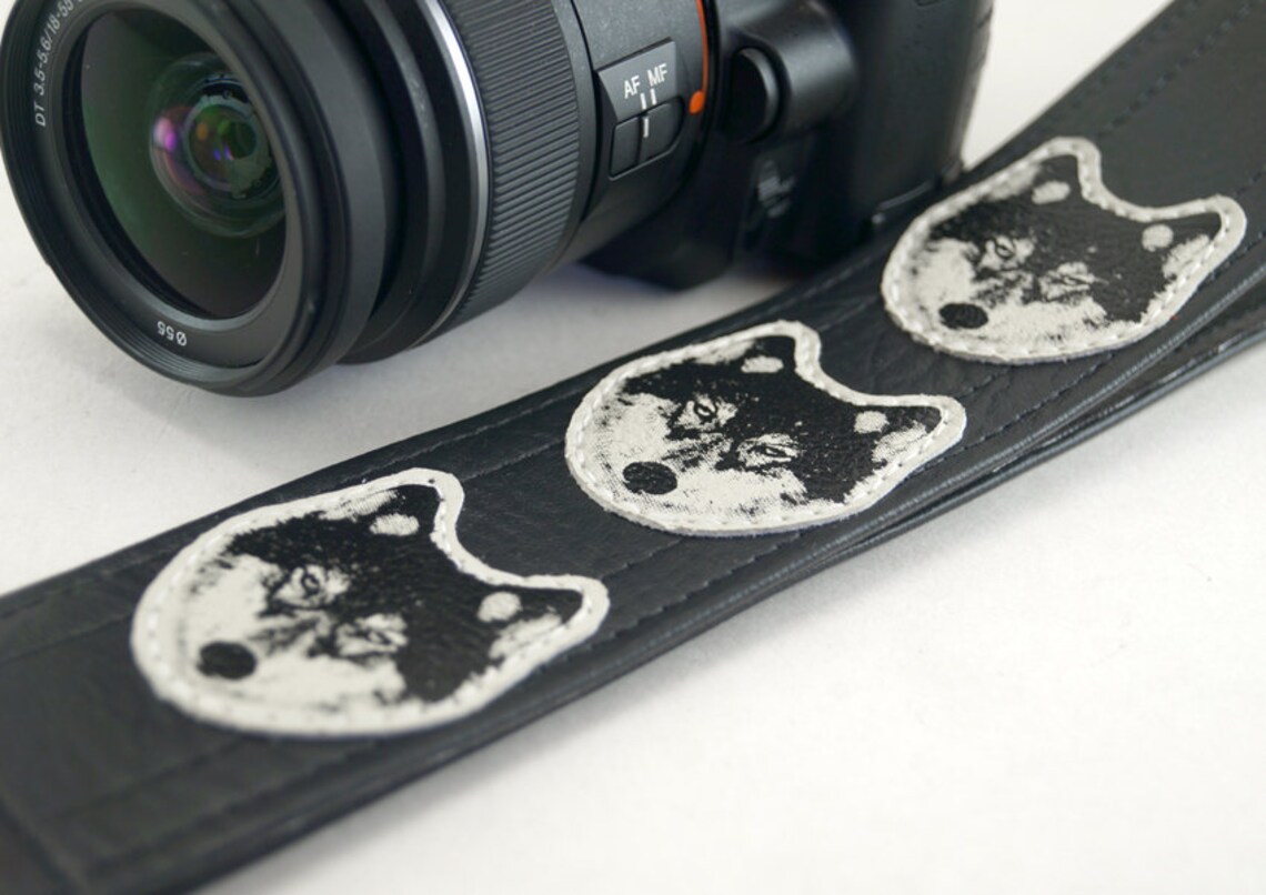 Wolf Camera Strap Hand Made in 3 Color Options Howl at the - Etsy