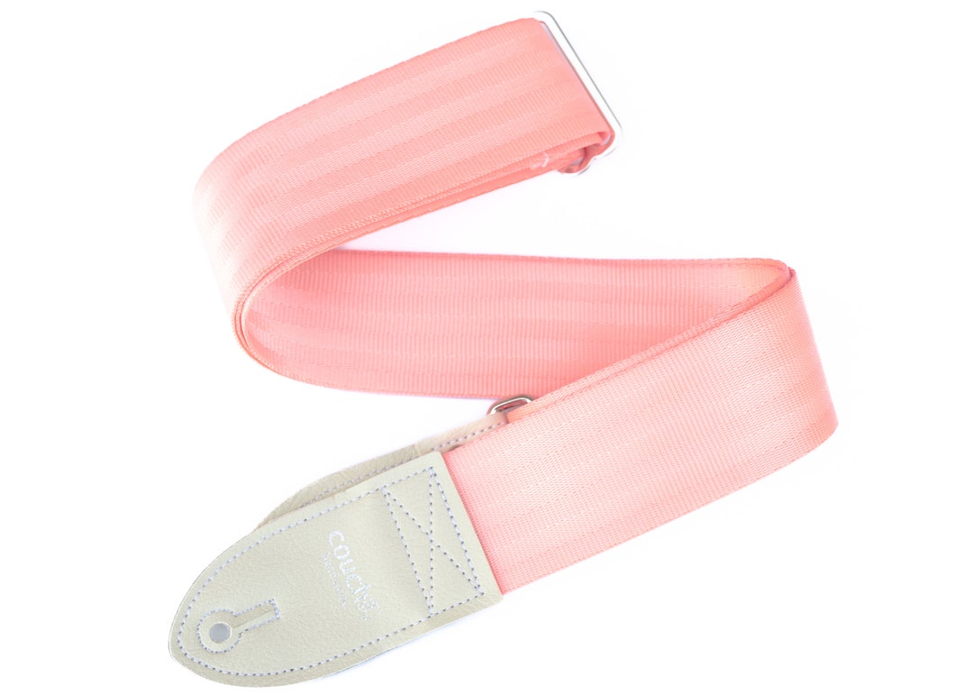 Soft Pink Seatbelt Guitar Strap, Upcycled Pastel Accessory - Etsy