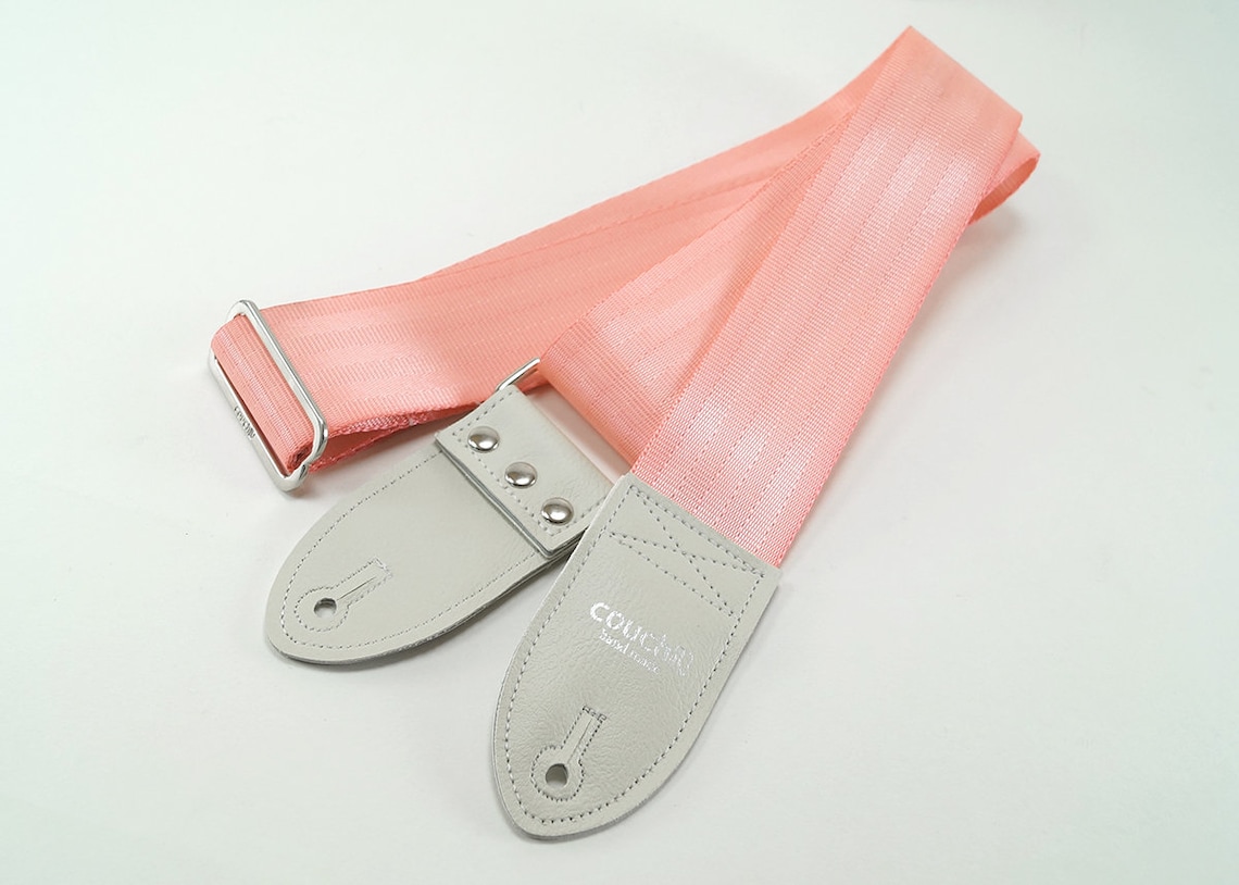 Soft Pink Seatbelt Guitar Strap Upcycled Pink Guitar Straps | Etsy