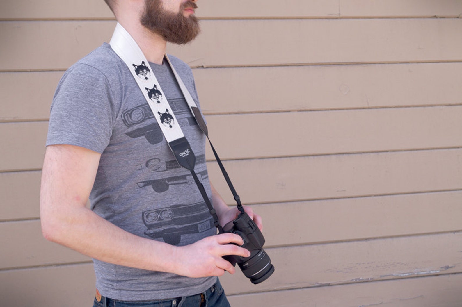 Wolf Camera Strap Hand Made in 3 Color Options Howl at the - Etsy