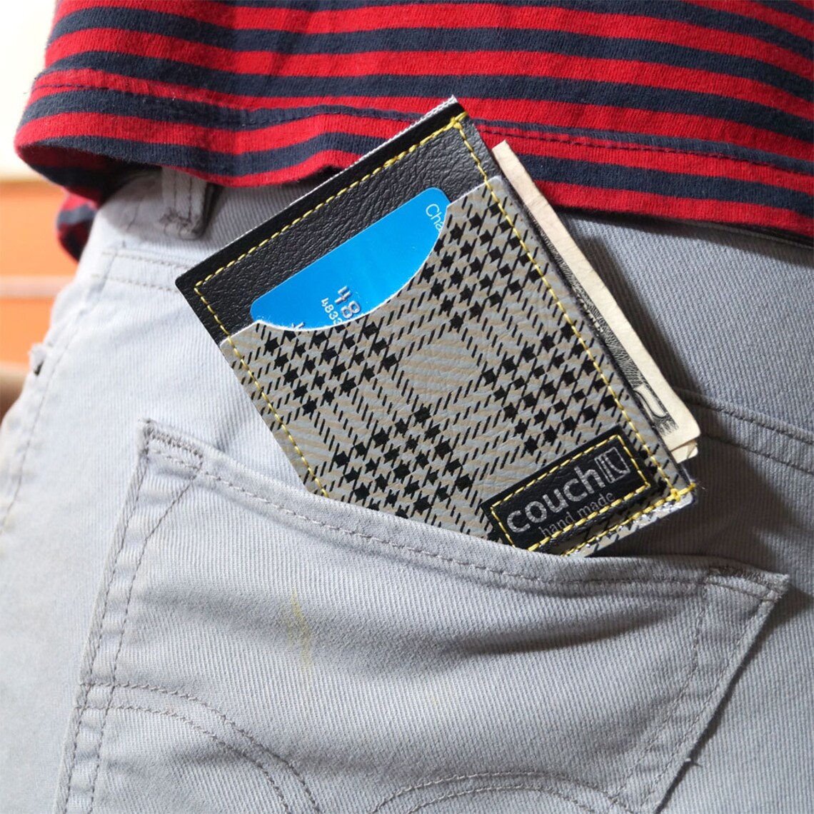 Ford Mustang Slim Wallet Made Plaid Car Vinyl Slimline II | Etsy