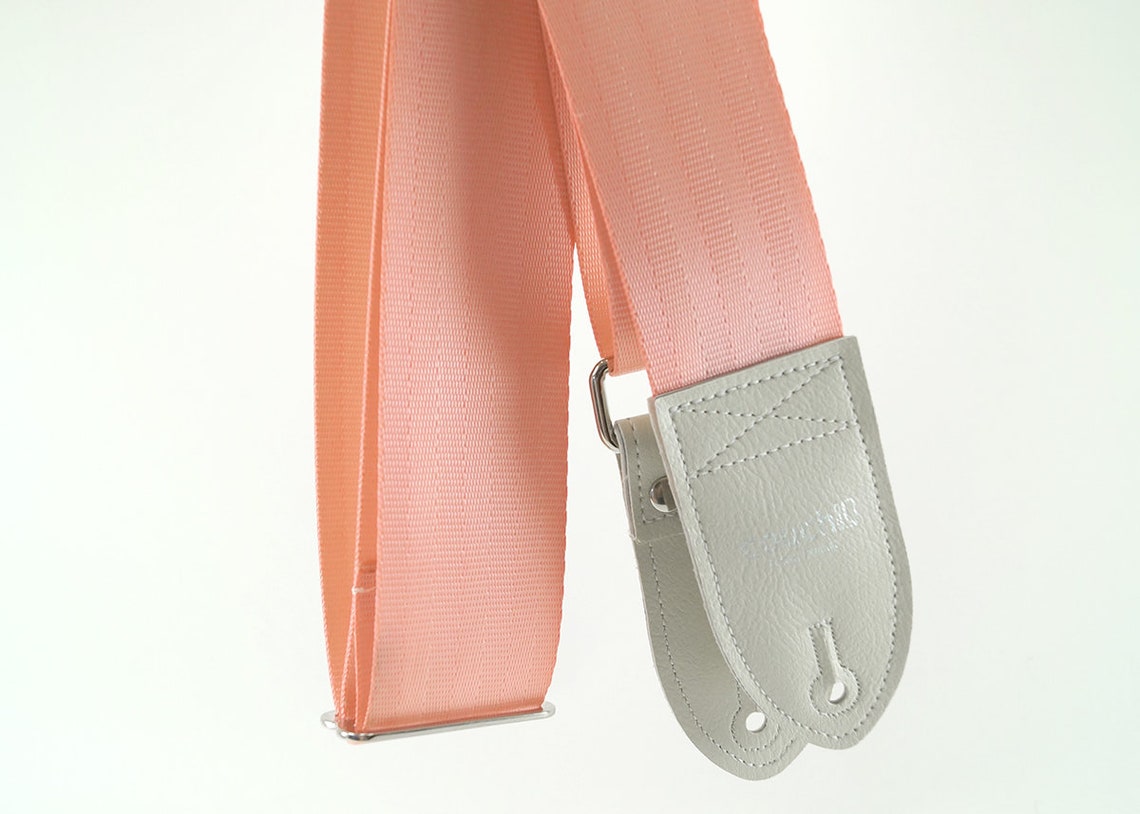 Soft Pink Seatbelt Guitar Strap Upcycled Pink Guitar Straps | Etsy