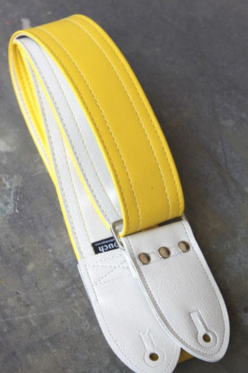 Runway Yellow Luggage Guitar Strap - Vegan - Etsy