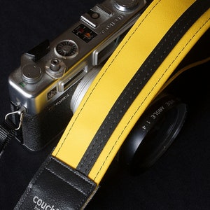 Yellow With Black Racing Stripe Camera Strap - Etsy